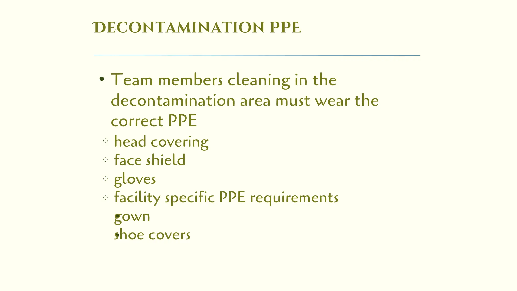 Cleaning in sterile areas.pdf explain why personal protective equipment ...