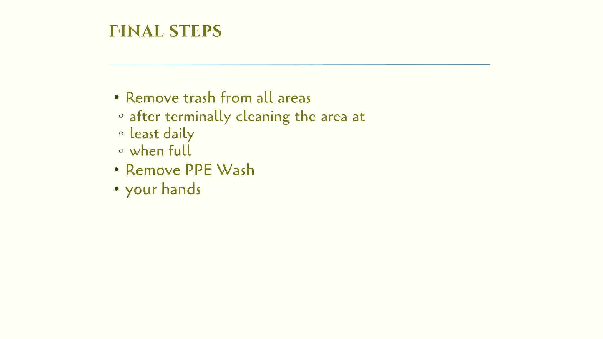 Cleaning in sterile areas.pdf explain why personal protective equipment ...