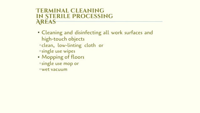 Cleaning in sterile areas.pdf explain why personal protective equipment ...