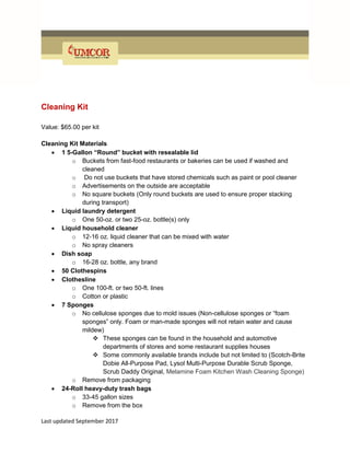 Cleaning kit assembly instructions | PDF