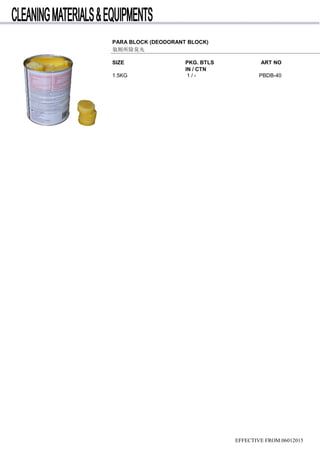 CLEANING MATERIALS & EQUIPMENTS | PDF