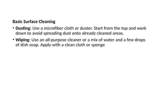 cleaning methods fir all facilities in general pptx | PPT