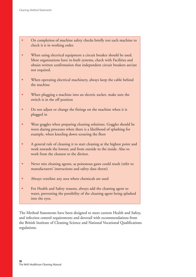 Cleaning method statements 2004 uk | PDF | Bath and Shower | Personal Care