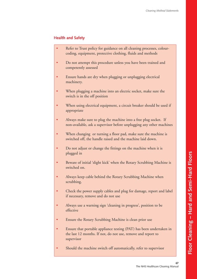 Cleaning method statements 2004 uk | PDF | Bath and Shower | Personal Care