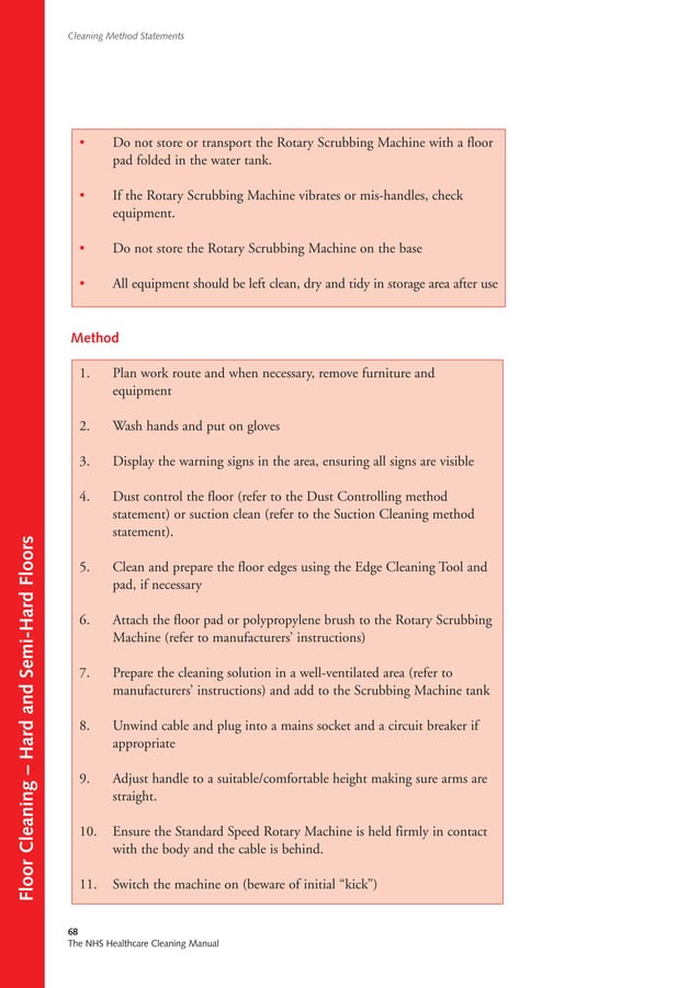 Cleaning method statements 2004 uk | PDF | Bath and Shower | Personal Care