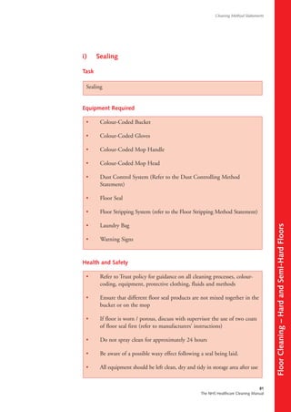 Cleaning method statements 2004 uk | PDF