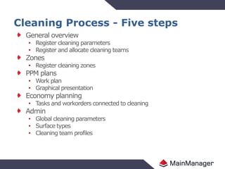 MainManager Cleaning module | PDF