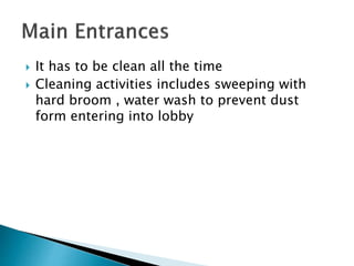 Cleaning of different areas | PPTX