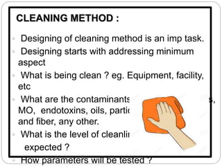Cleaning of equipment | PPTX | Pharmaceutical Industry | Industries