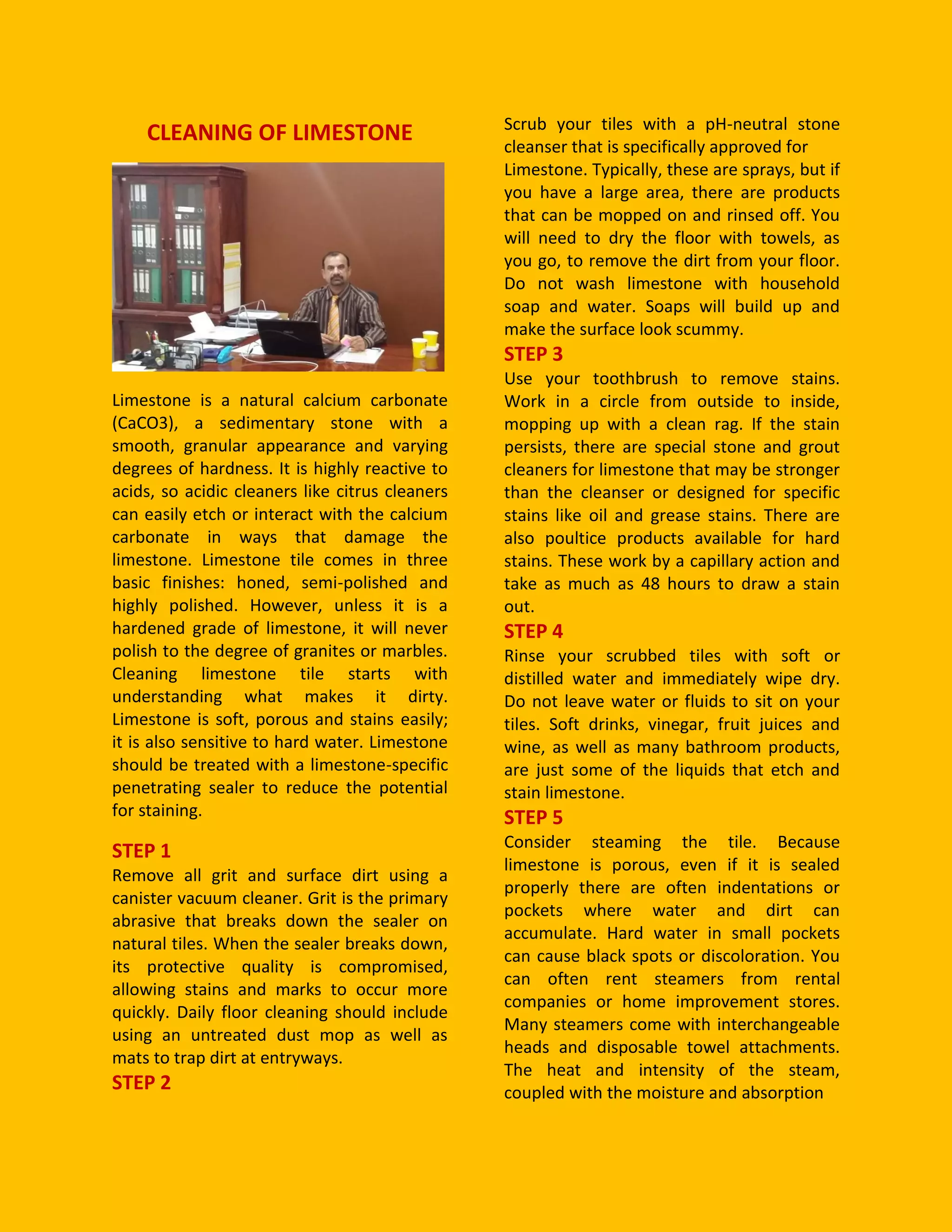 Cleaning of Limestone | PDF