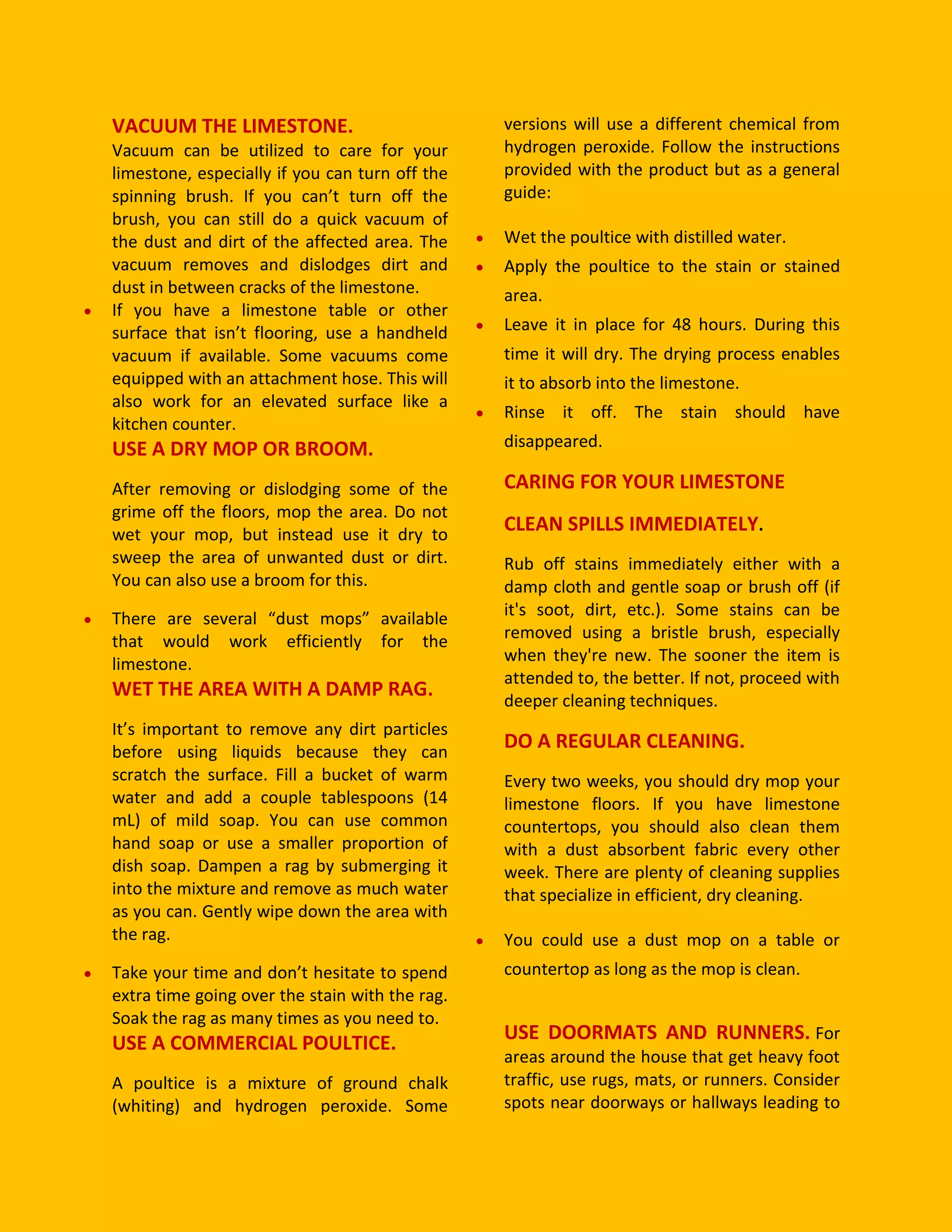 Cleaning of Limestone | PDF