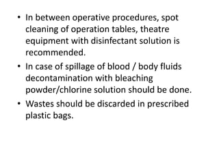 Cleaning of ot, lab | PPTX