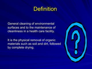 cleaning polices.ppt principle of standared precusion | PPT