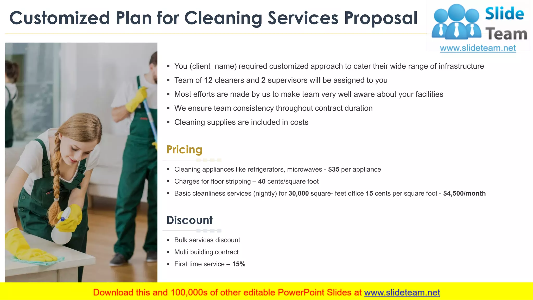 Cleaning Services Proposal Template PowerPoint Presentation Slides | PDF