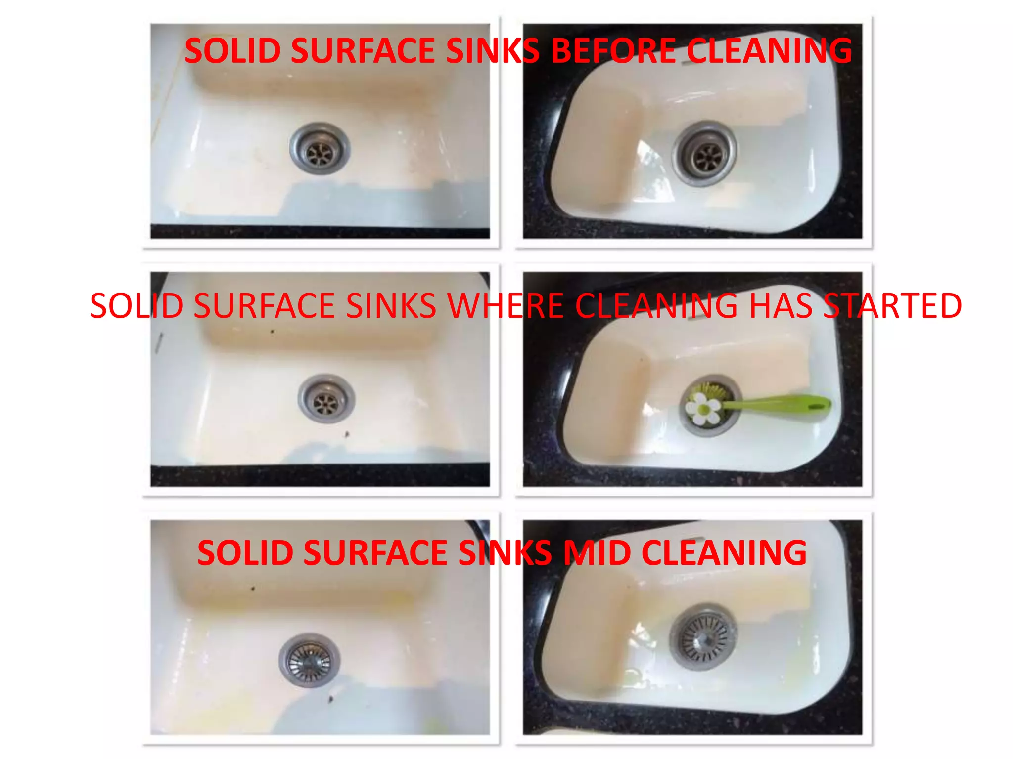 Cleaning solid surface sinks | PPT