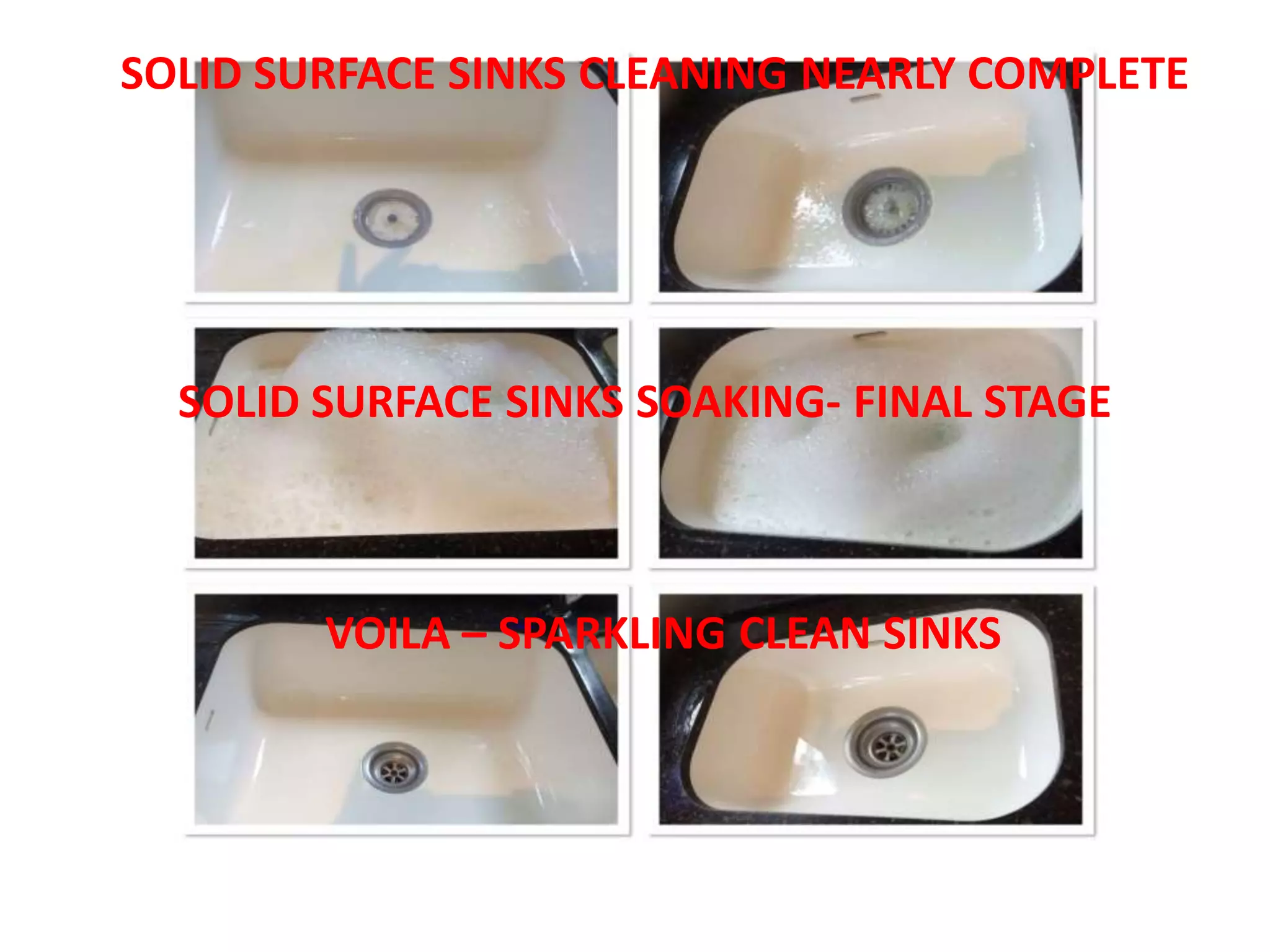 Cleaning solid surface sinks | PPT