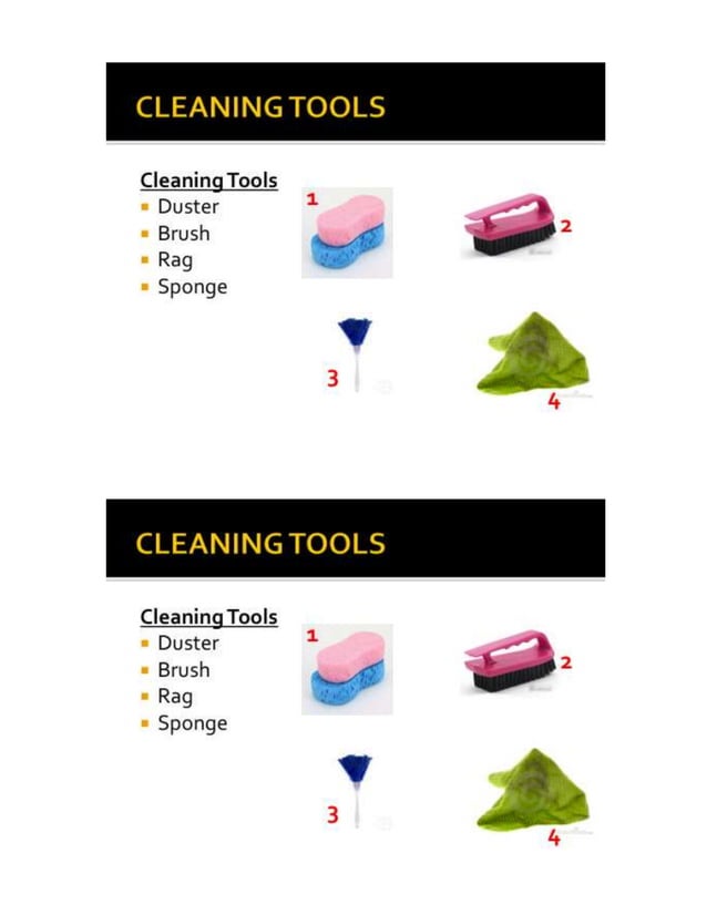 Cleaning Tools Handout Module 2 | DOCX