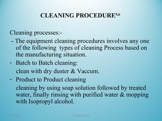 Cleaning validation | PPT