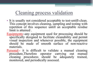Cleaning validation | PPTX