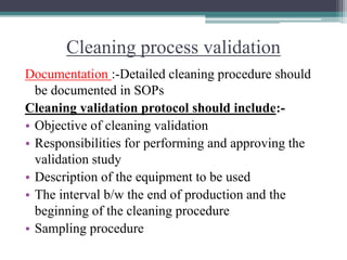 Cleaning validation | PPTX
