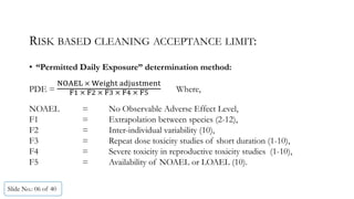 Cleaning validation a risk integrated approach | PDF