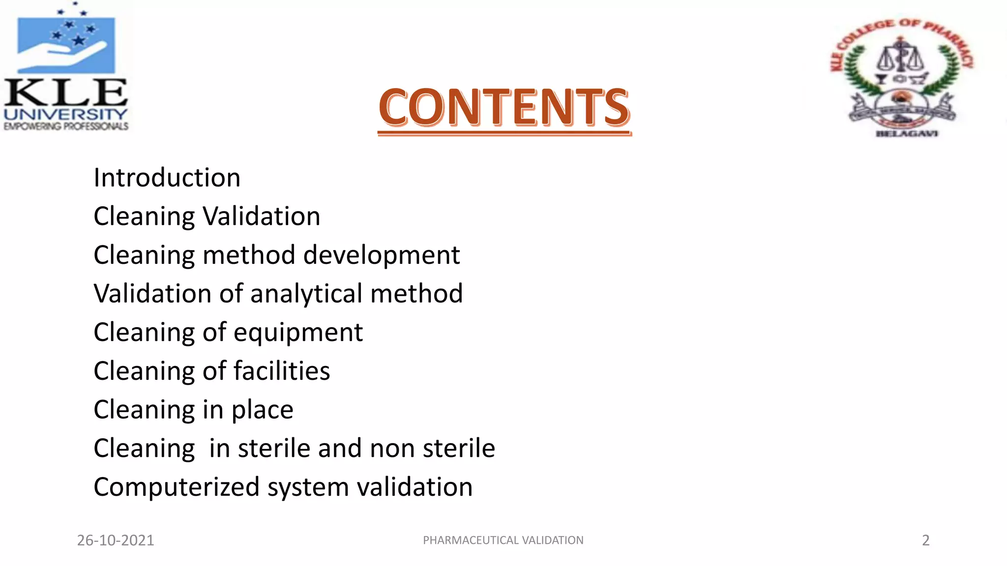 Cleaning validation | PPTX