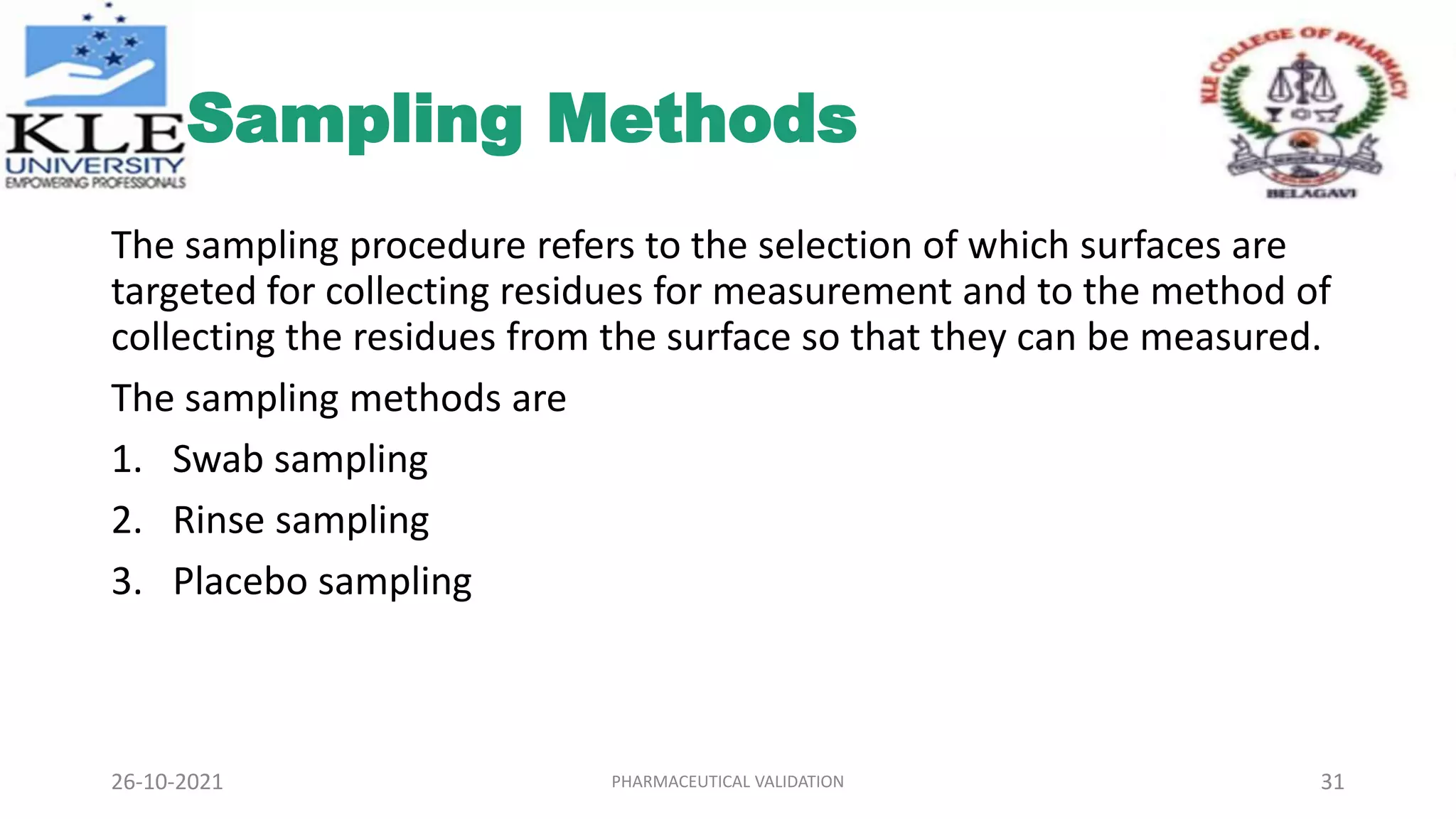 Cleaning validation | PPTX