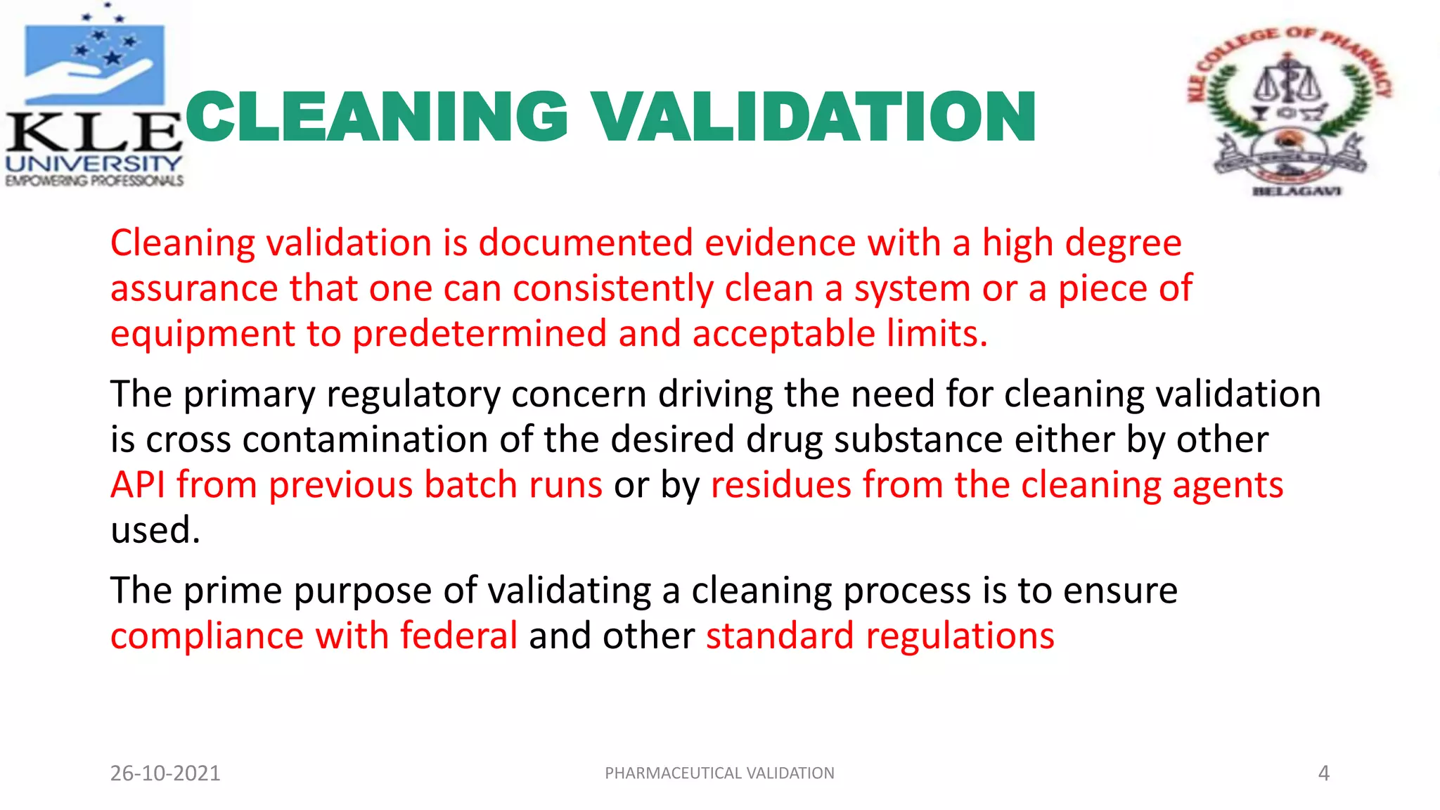 Cleaning validation | PPTX