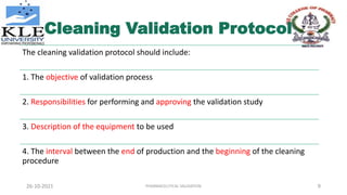 Cleaning validation | PPTX