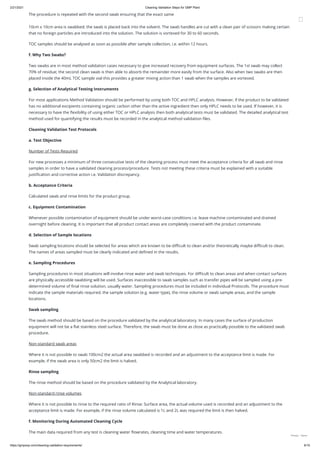 Cleaning validation steps for gmp plant | PDF