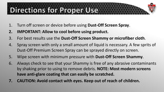 Cleaning with Screen Sprays | PPT