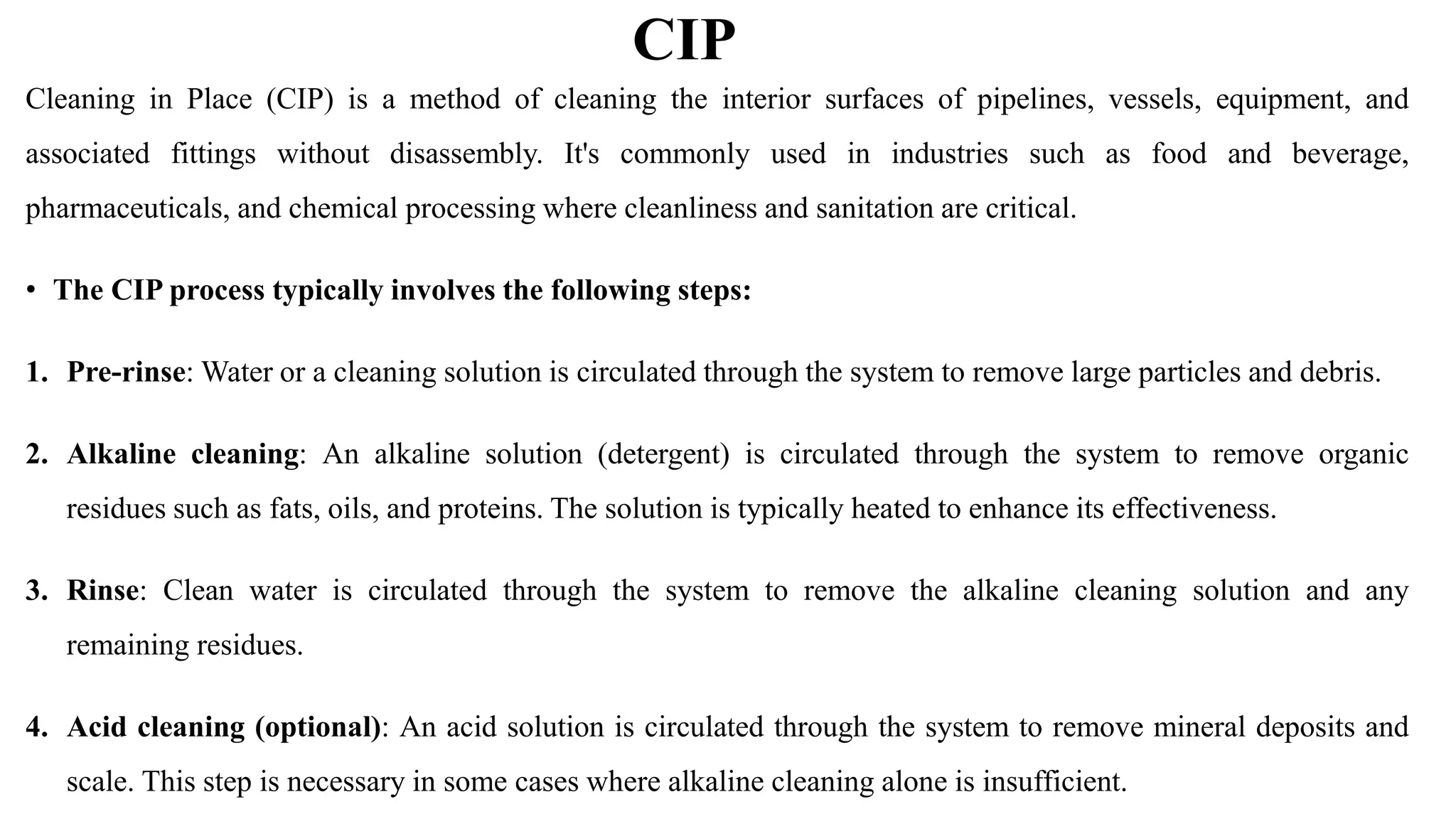 Clean In Place(CIP).pptx . | PPTX