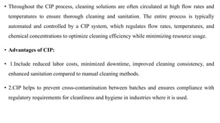 Clean In Place(CIP).pptx . | PPTX