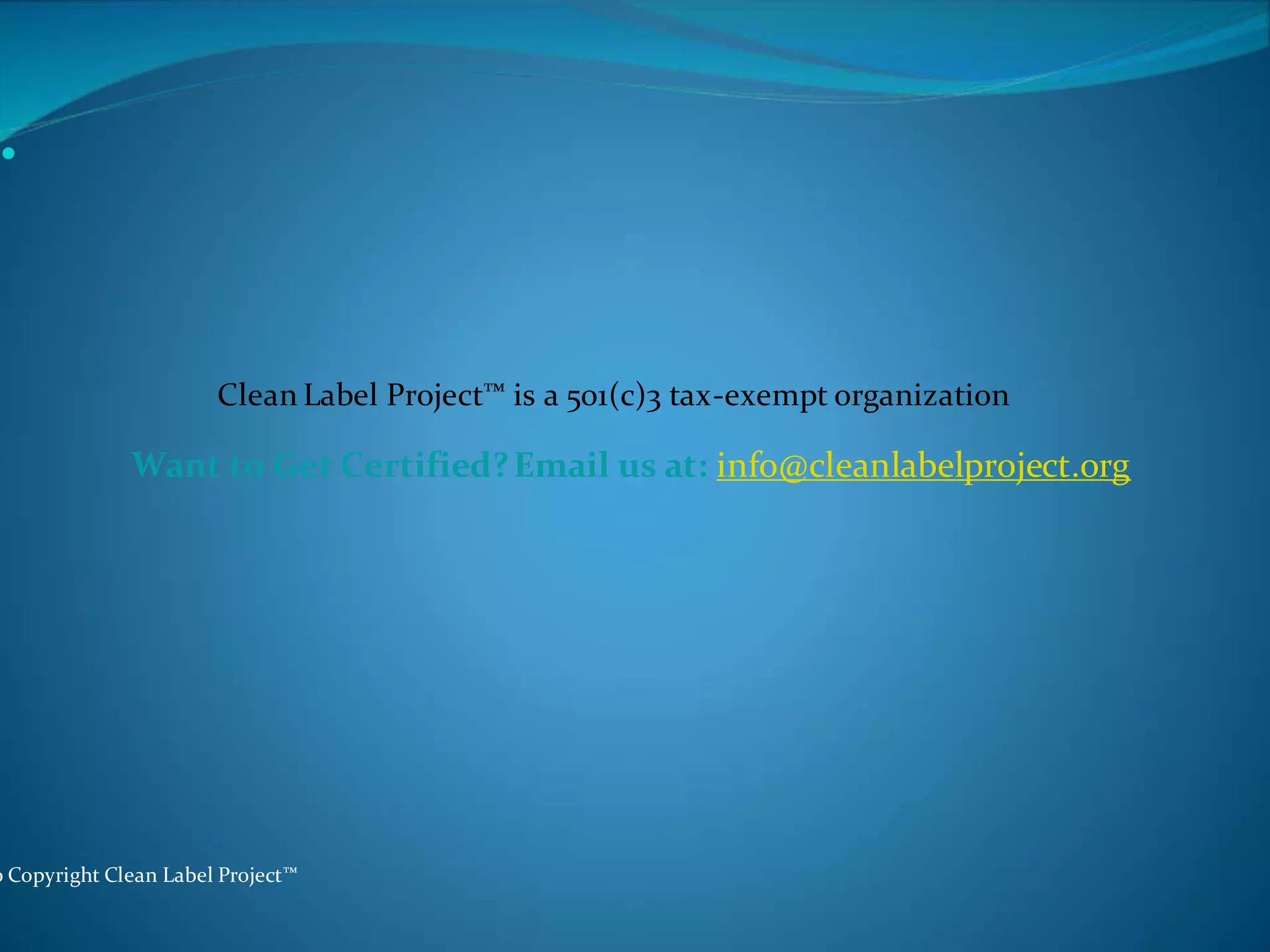 Clean label project | DOC
