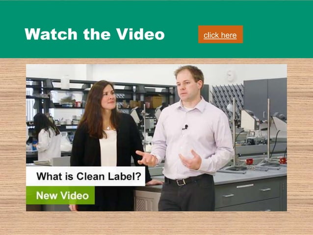 Trends in Clean Label Foods | PPTX