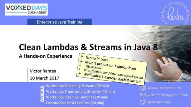 Clean Lambdas & Streams in Java8 | PPT