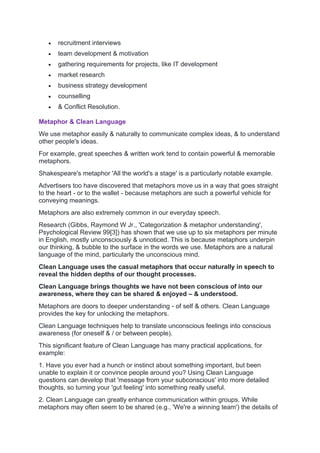 Clean Language - a free guide to transforming conversations | PDF ...