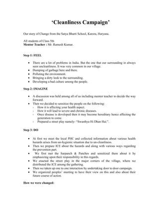 Cleanliness campaign | DOC