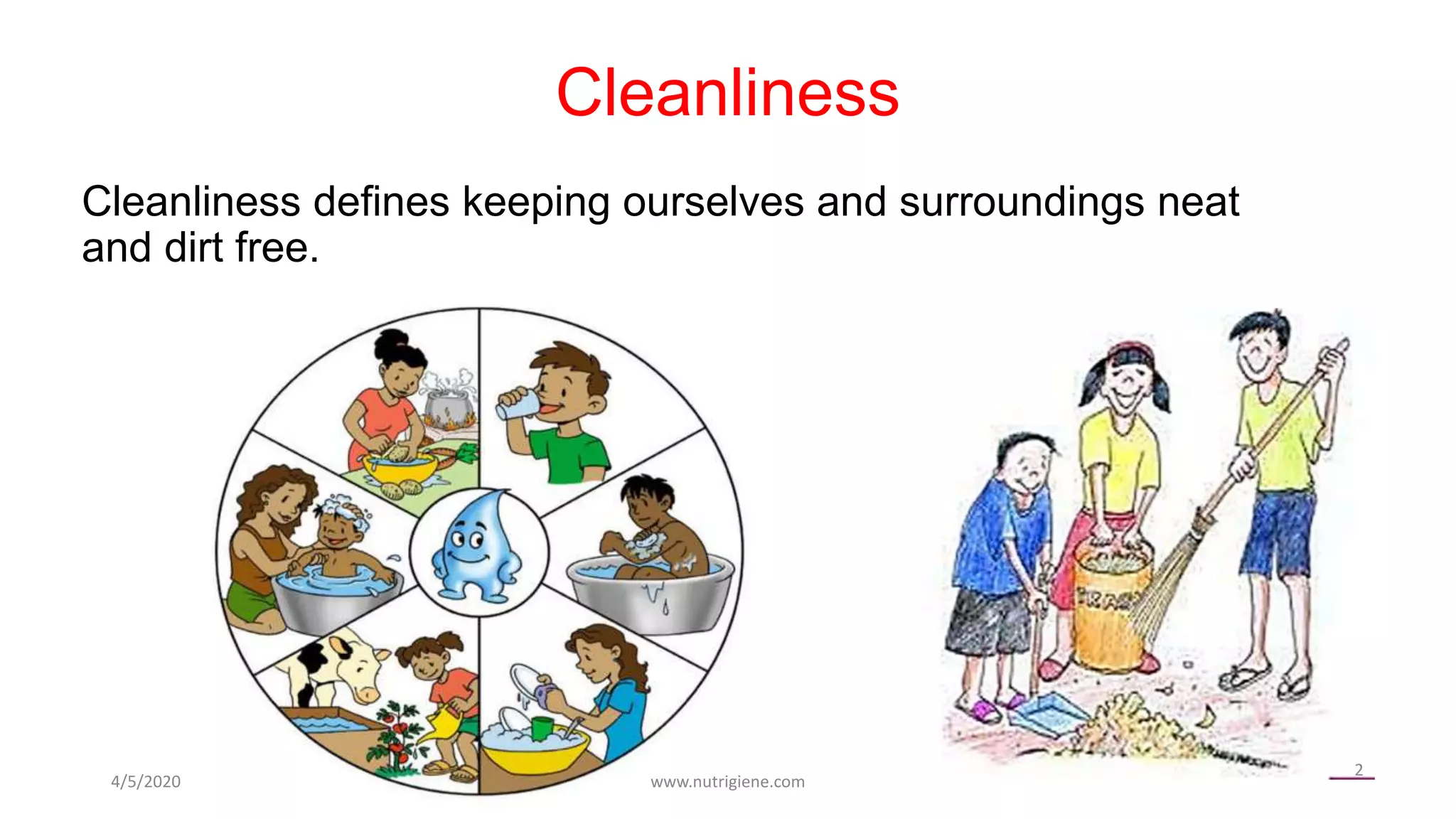 Cleanliness, hygiene and health | PPTX