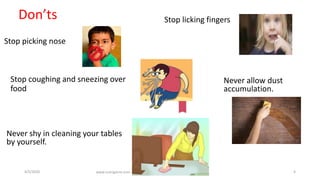 Cleanliness, hygiene and health | PPTX