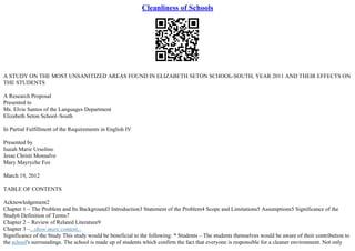 Cleanliness In Good Health | PDF