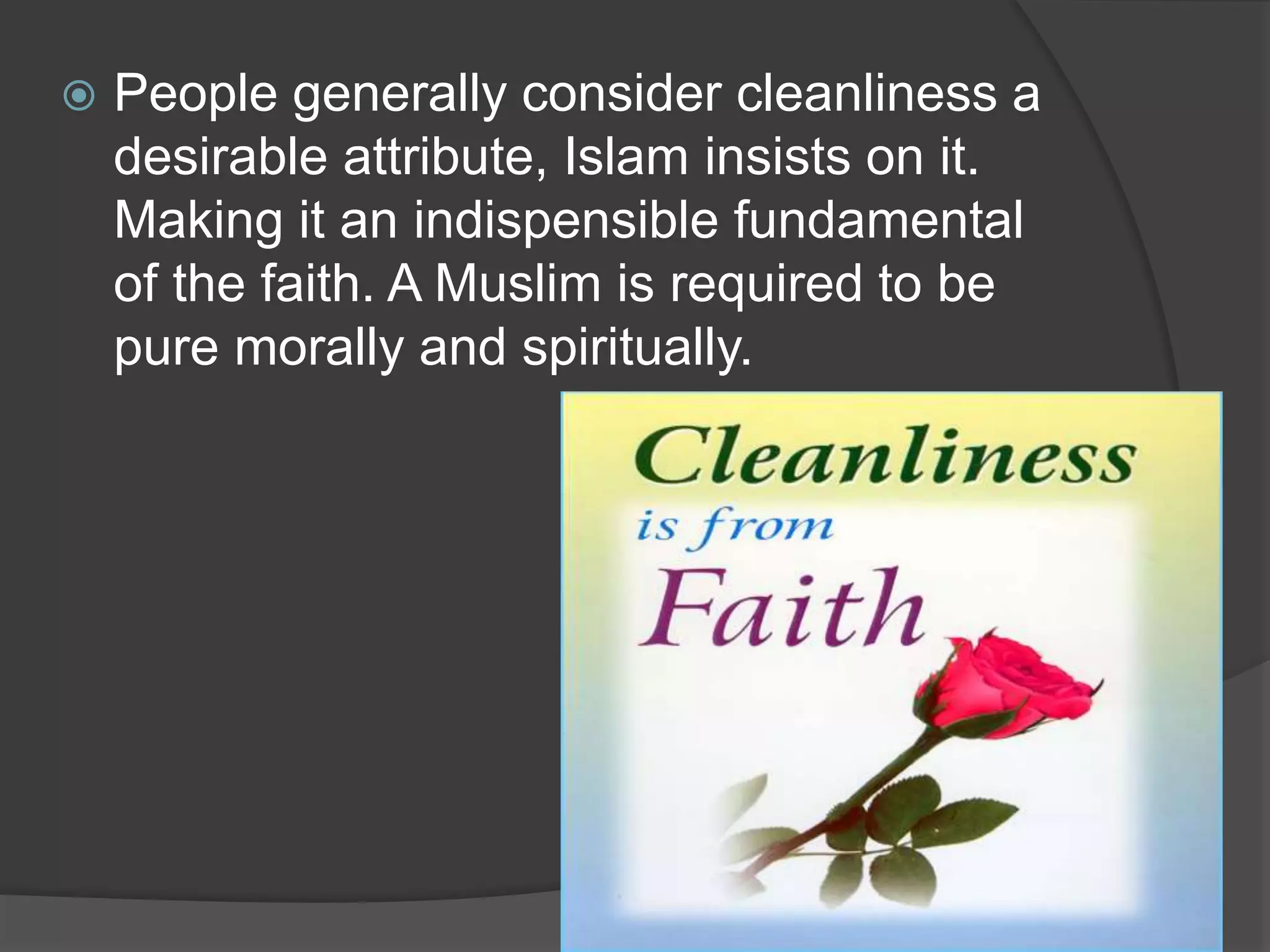 Cleanliness in islam | PPTX