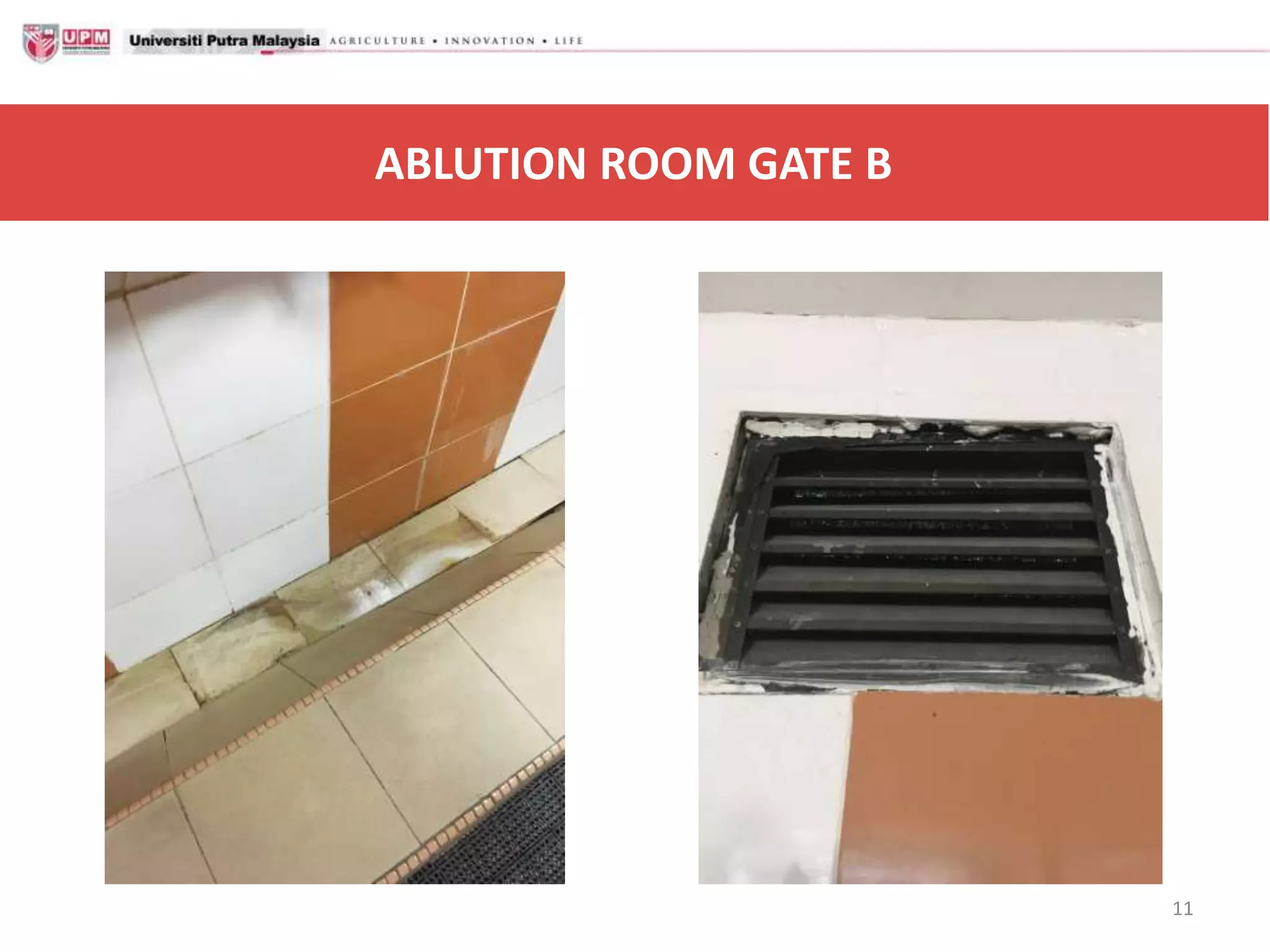 CLEANLINESS INSPECTION OF THE ABLUTION SPACES OF THE FEDERAL TERRITORY ...