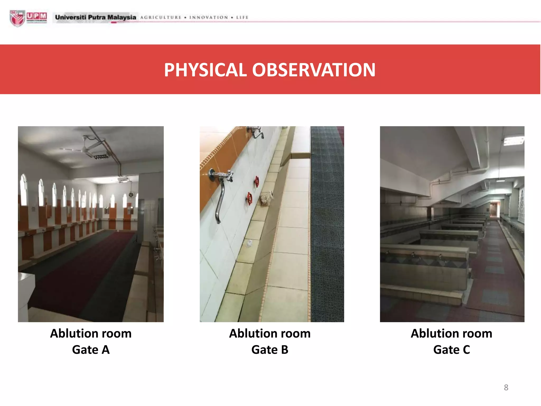 CLEANLINESS INSPECTION OF THE ABLUTION SPACES OF THE FEDERAL TERRITORY ...