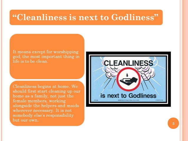 Cleanliness is next to Godliness (Smart Art) | PPT