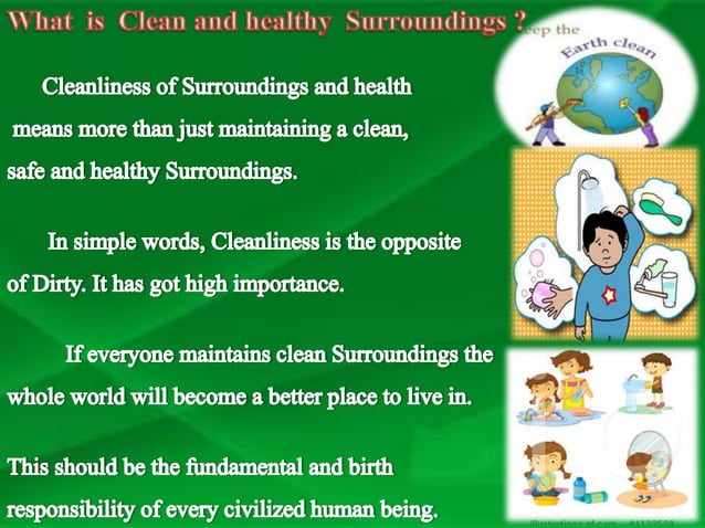 Cleanliness of surroundings and health | PPTX