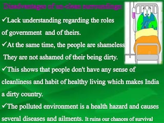 Cleanliness of surroundings and health | PPTX