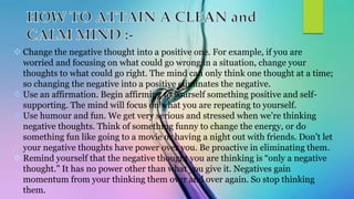 Cleanliness of thoughts & actions | PPTX