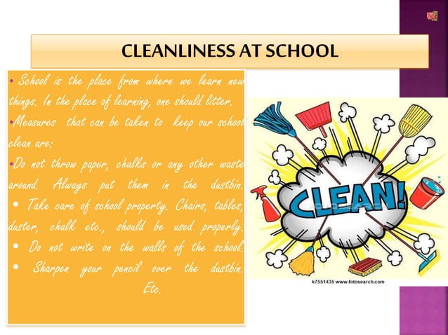 Cleanliness ppt.. | PPTX | Indoor Environmental Quality | Home & Garden