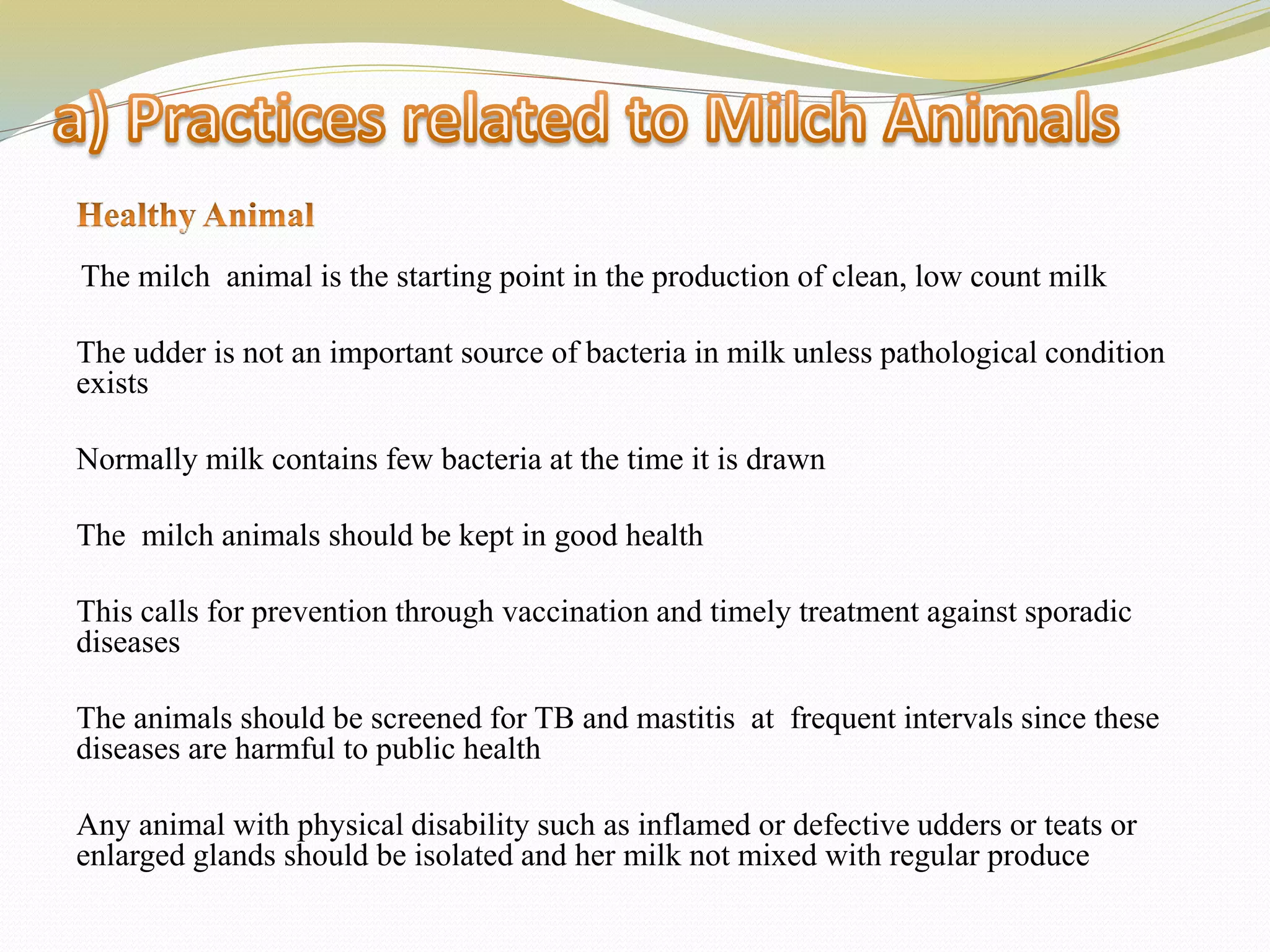 CLEAN MILK PRODUCTION | PPTX